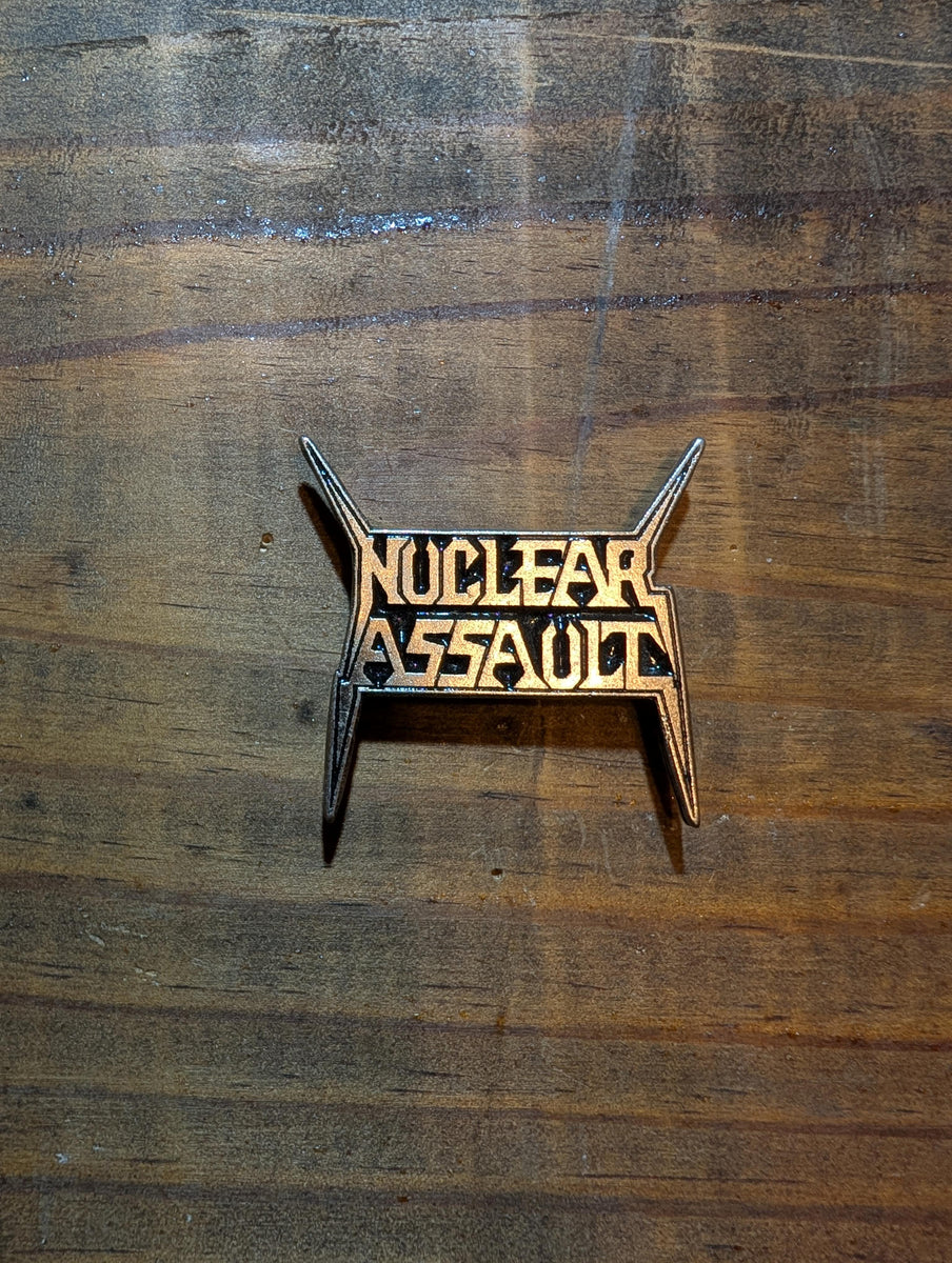 NUCLEAR ASSAULT LOGO Enamel Pin – Atomic Art and Music
