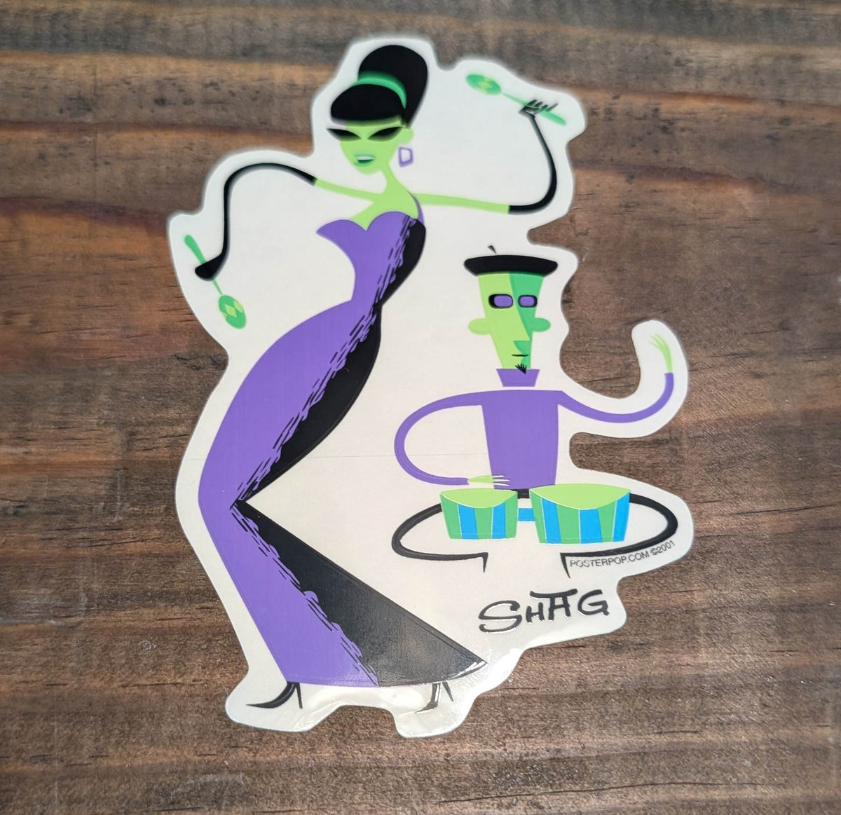 SHAG BEATNIK GIRL STICKER – Atomic Art and Music