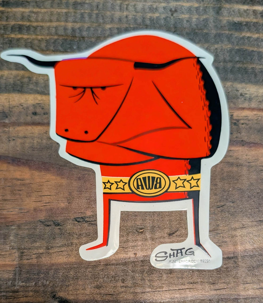 SHAG RED BULL STICKER – Atomic Art and Music