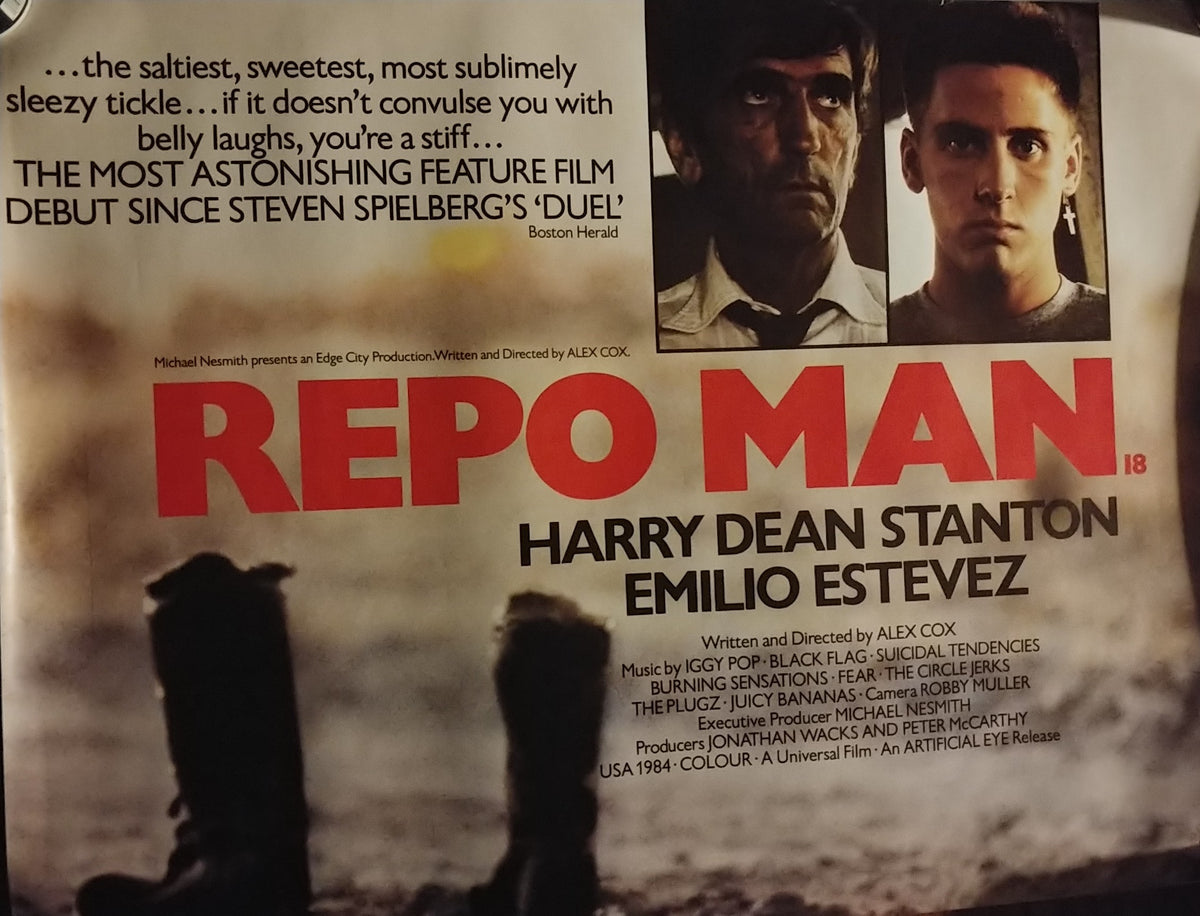 REPO MAN BRITISH QUAD original movie poster – Atomic Art and Music