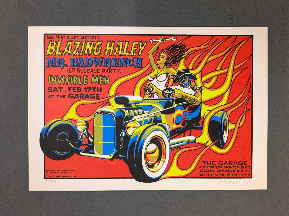 BLAZING HALEY original concert poster – Atomic Art and Music